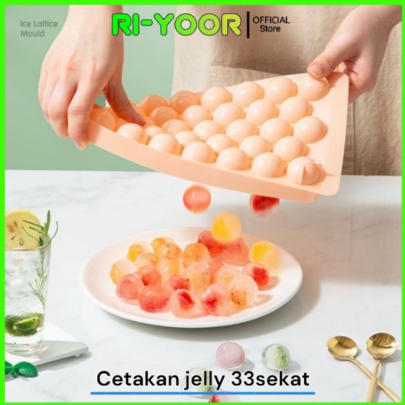 Jual Cetakan Es Batu Jelly 33 Sekat 17x10cm - Cetakan Jelly Bulat Alat ...