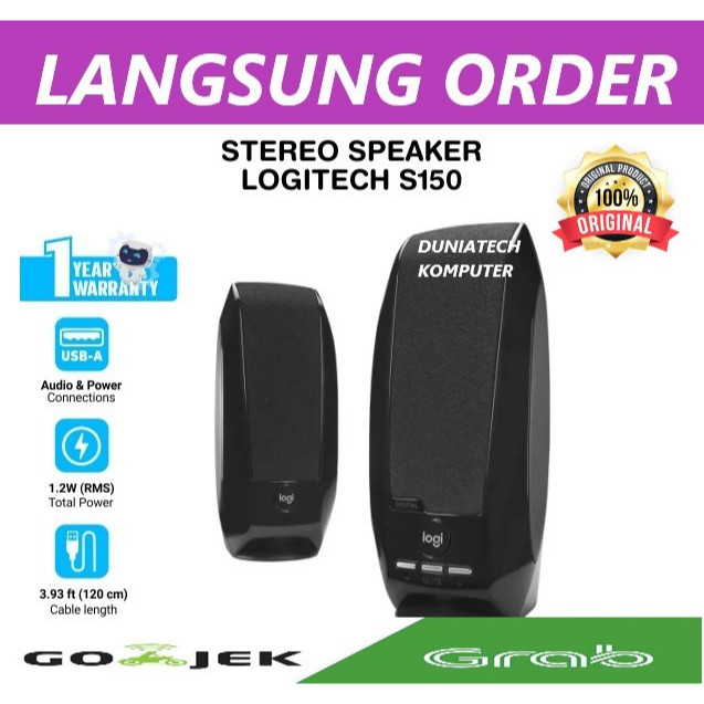 Jual Logitech S150 Speaker Stereo USB - Desain Kecil dan Ringkas untuk ...