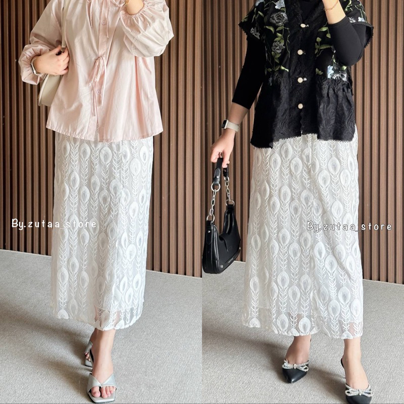 Jual LULA SKIRT BRUKAT LACE PREMIUM // ROK BRUKAT by. zutaa_store ...