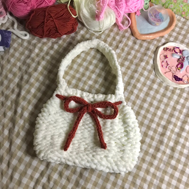 Jual Tas Rajut Aesthetic / Crochet Bag / Shoulder Bag | Shopee Indonesia