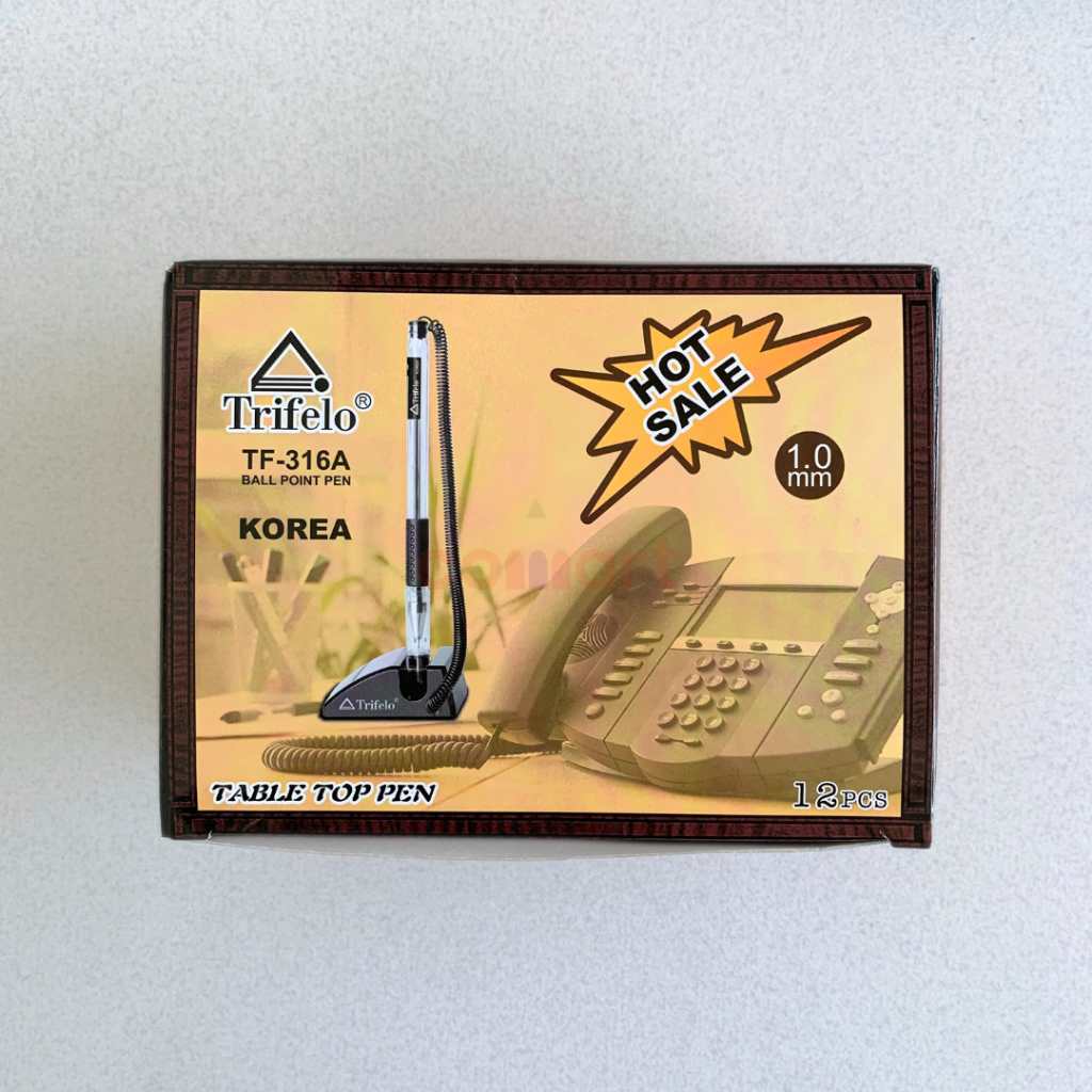 Jual 1 Pak/Lusin Pen - Pulpen - Ballpoint Meja Trifelo TF-316A - Desk ...