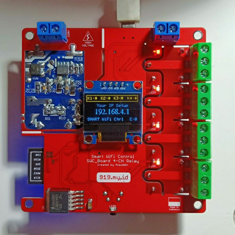 Jual IoT 4CH Relay WiFi ESP8266 isolated AC-DC Converter 220VAC 9-24VDC ...