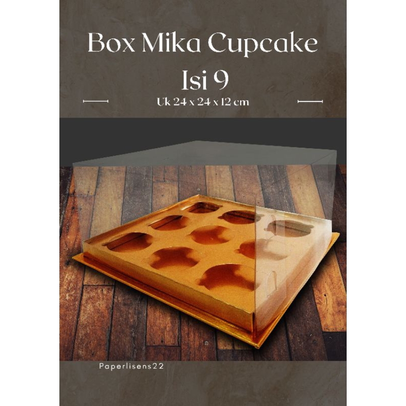 Jual Box Cupcake Isi 9 / 24 x 24 x 12/20 cm / Box Hampers Mika Termurah ...
