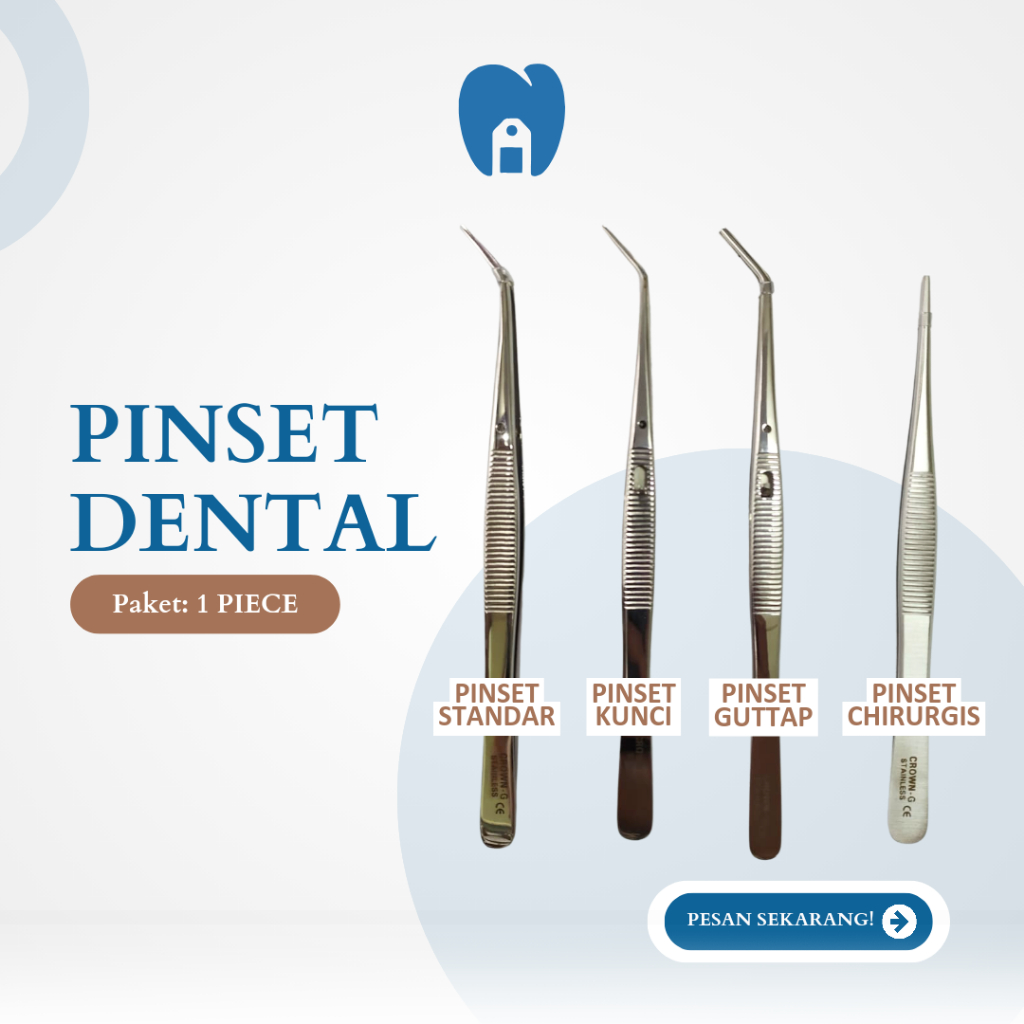 Jual Dental Pinset gigi standar - Pinset Kunci - Pinset Guttap - Pinset ...