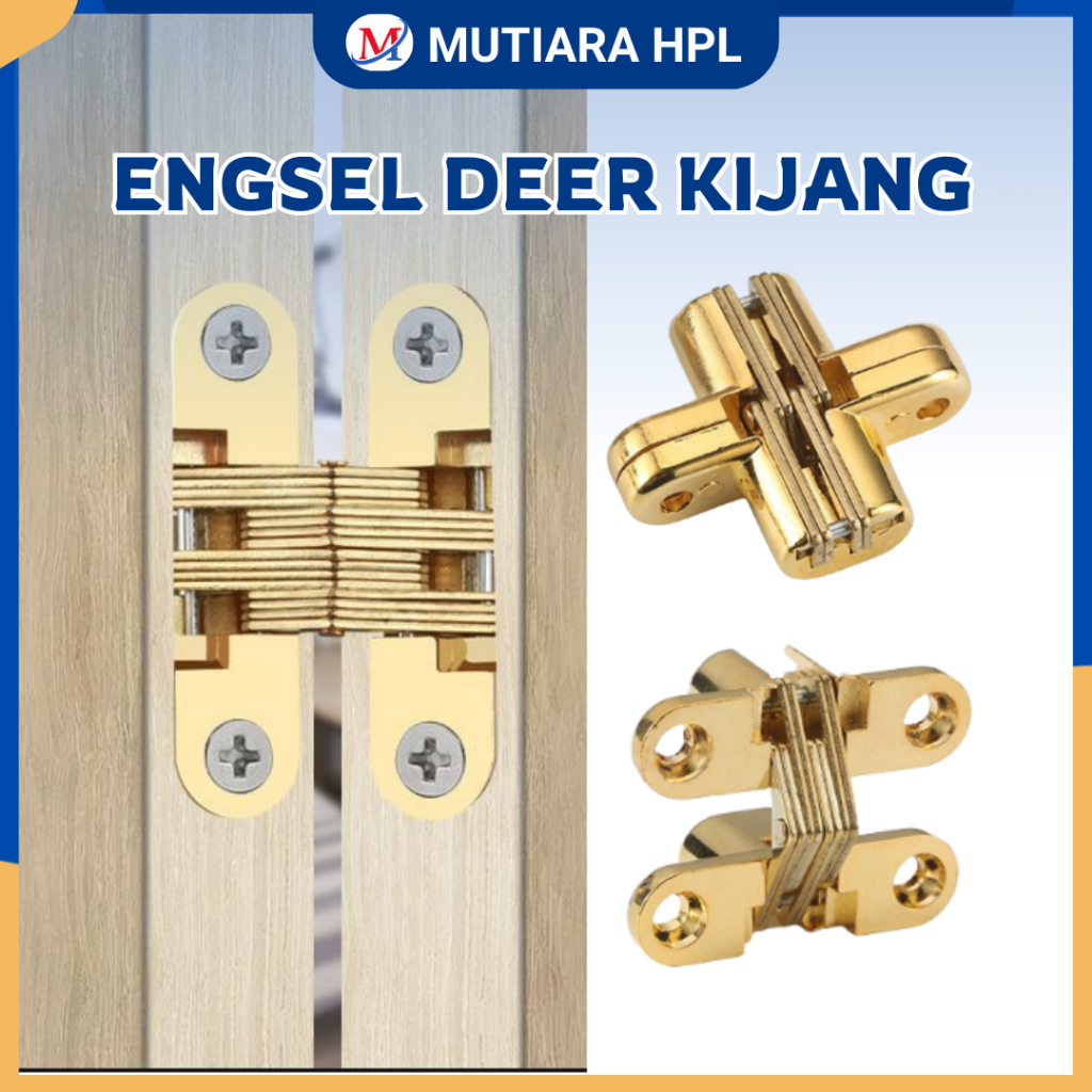 Jual Engsel Deer Kijang Kuningan / Concealed Cross Hinges / Engsel ...