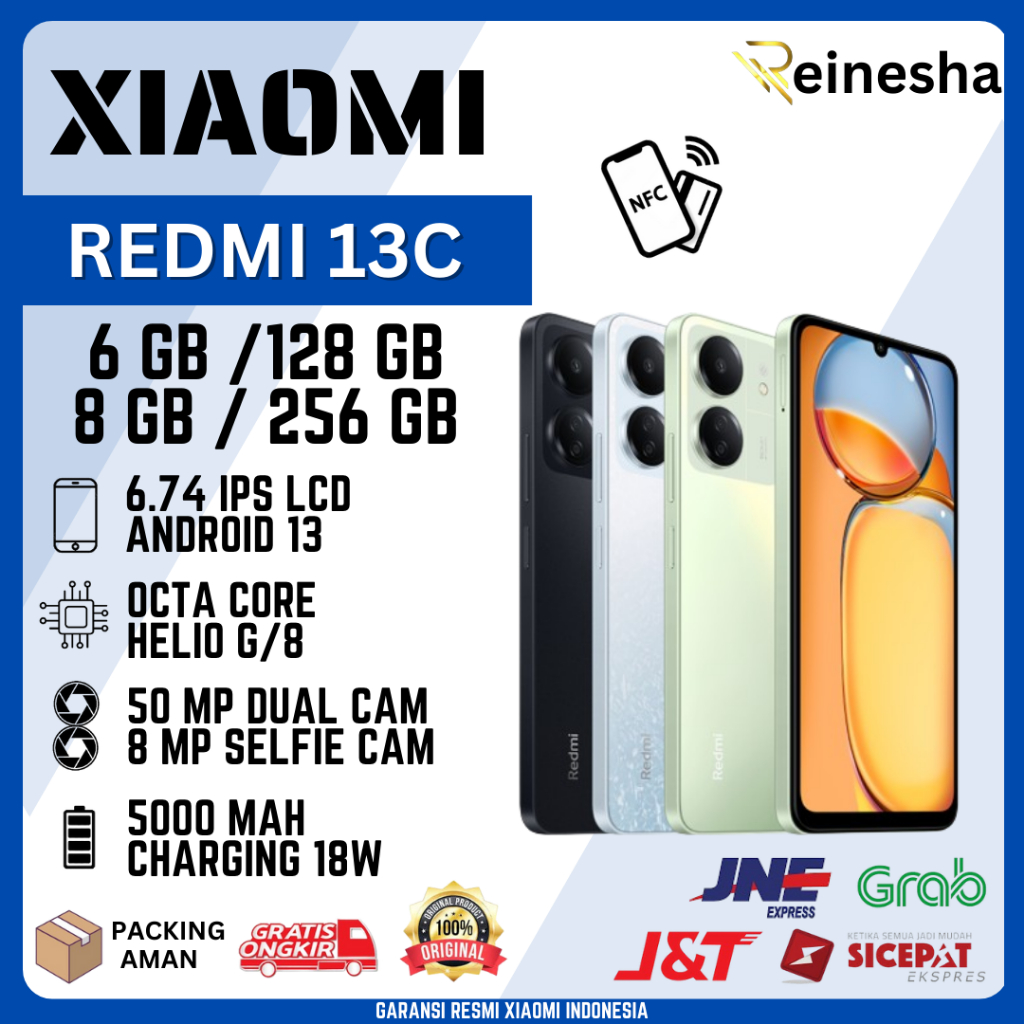Jual XIAOMI REDMI 13C 8/256 GB REDMI 13C 6/128 GB GARANSI RESMI XIAOMI ...