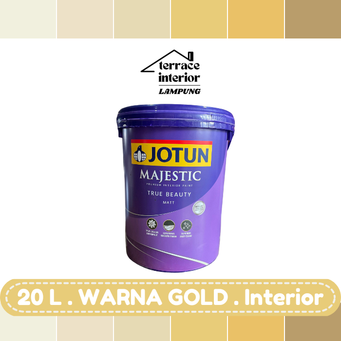 Jual Cat Tembok Majestic Matt Interior Jotun Warna Gold 20 L | Shopee ...