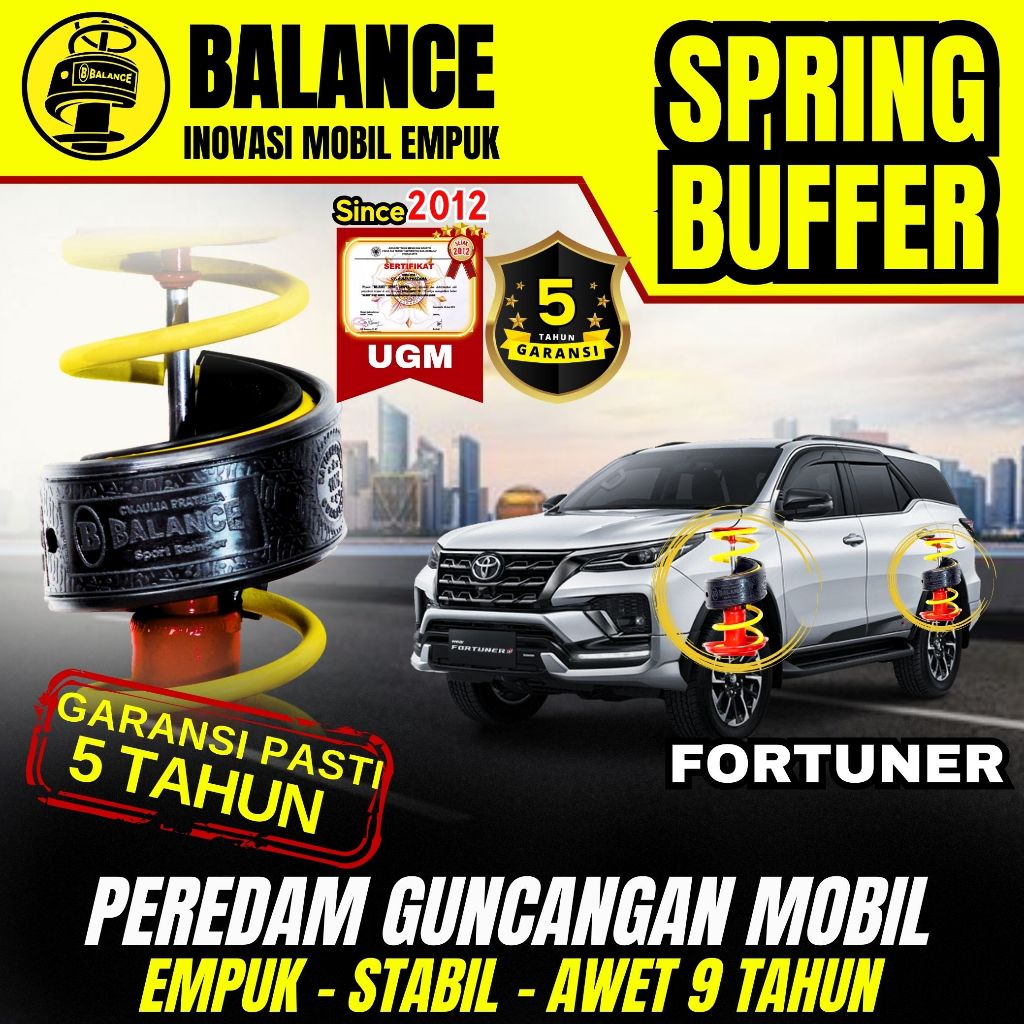 Jual Spring Buffer BALANCE Damper Khusus Mobil FORTUNER , GARANSI 5 ...