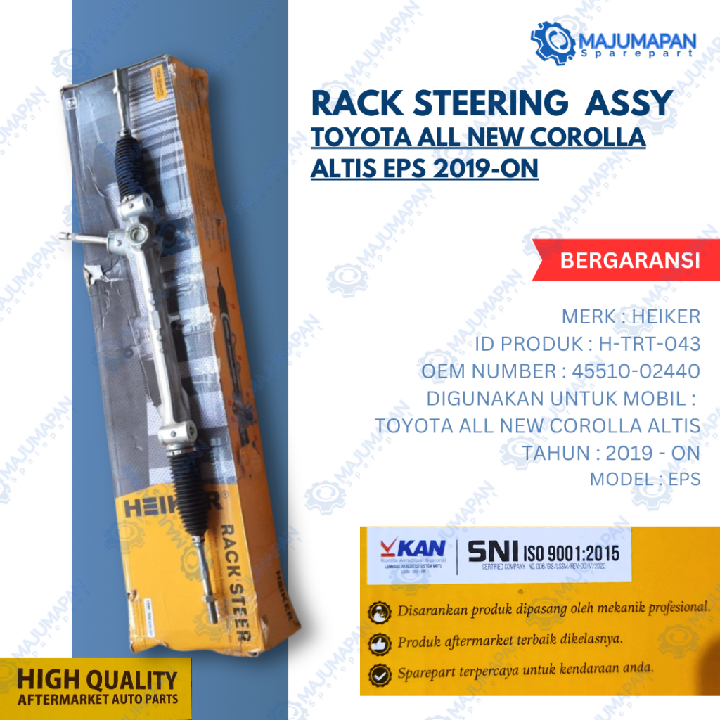 Jual (BERGARANSI) RACK STEERING STERING RACK STIR ASSY TOYOTA ALL NEW ...