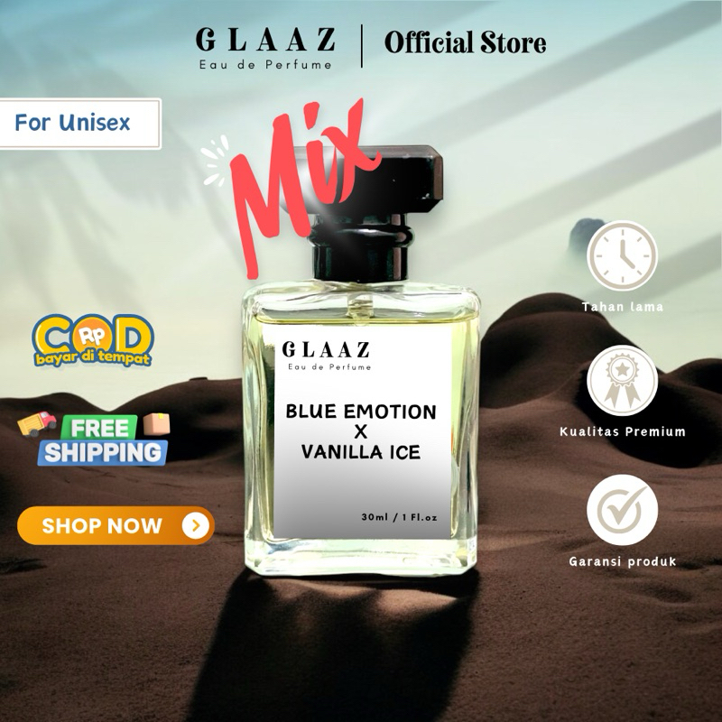 Jual Glaaz Parfum - Blue Emotion X Vanilla Ice - Parfum Unisex | Shopee ...
