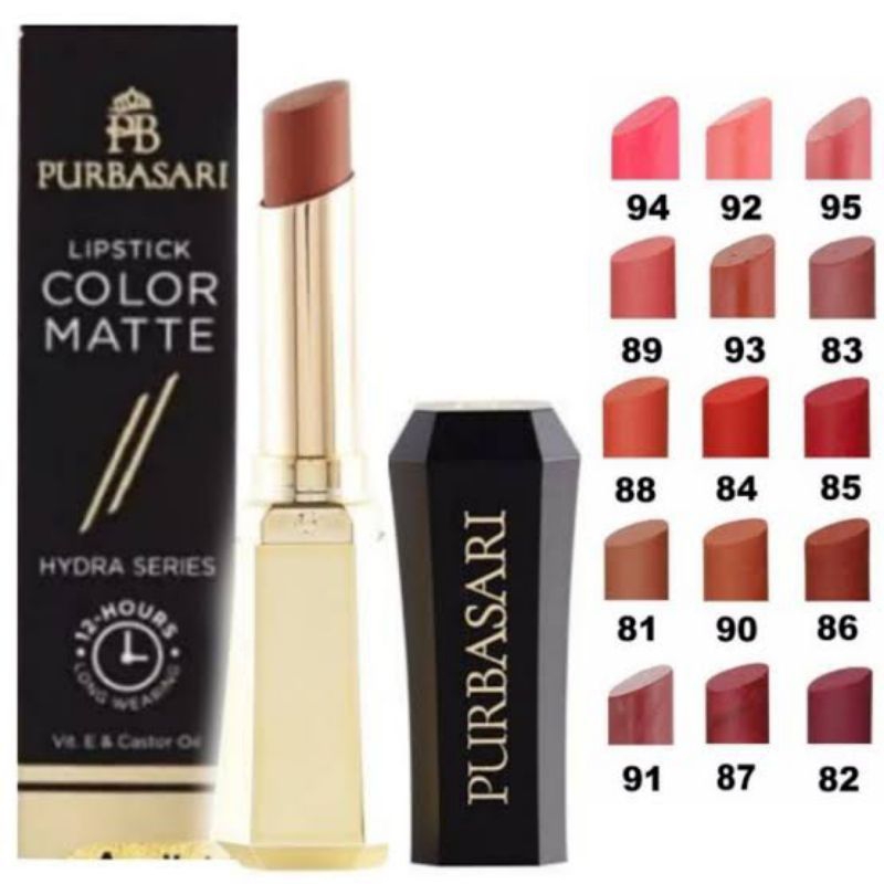 Jual Purbasari Lipstik Color Matte Hydra Series All Color | Shopee ...
