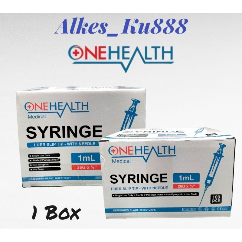 Jual SYRINGE 1CC ONEHEALTH 1 BOX | Shopee Indonesia