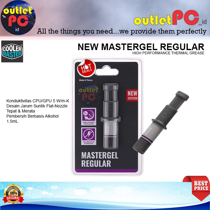 Jual Cooler Master New Mastergel Regular Thermal Paste / Pasta Termal ...