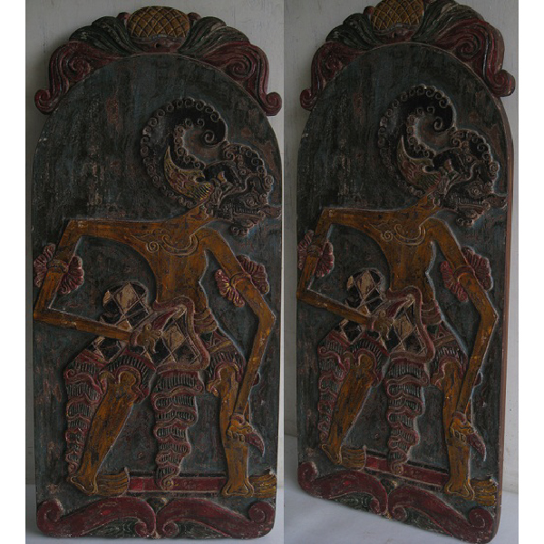 Jual Antik seni pahatan wajang kayu primitif / blawong antik wajang ...