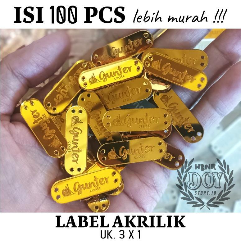 Jual Label Akrilik | 3x1 cm | Label Costum Label Hijab Jilbab Termurah ...