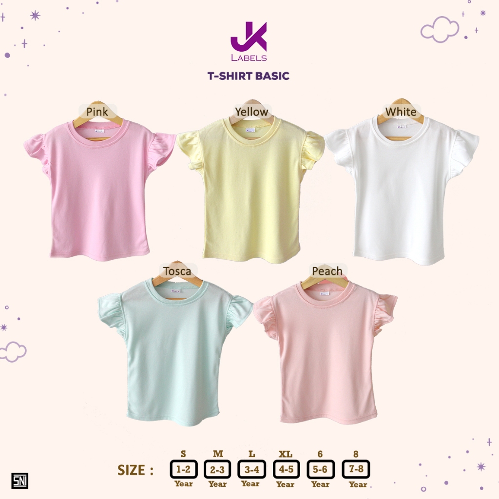 Jual JK LABELS - Tshirt Basic (1-8 Tahun) | Shopee Indonesia
