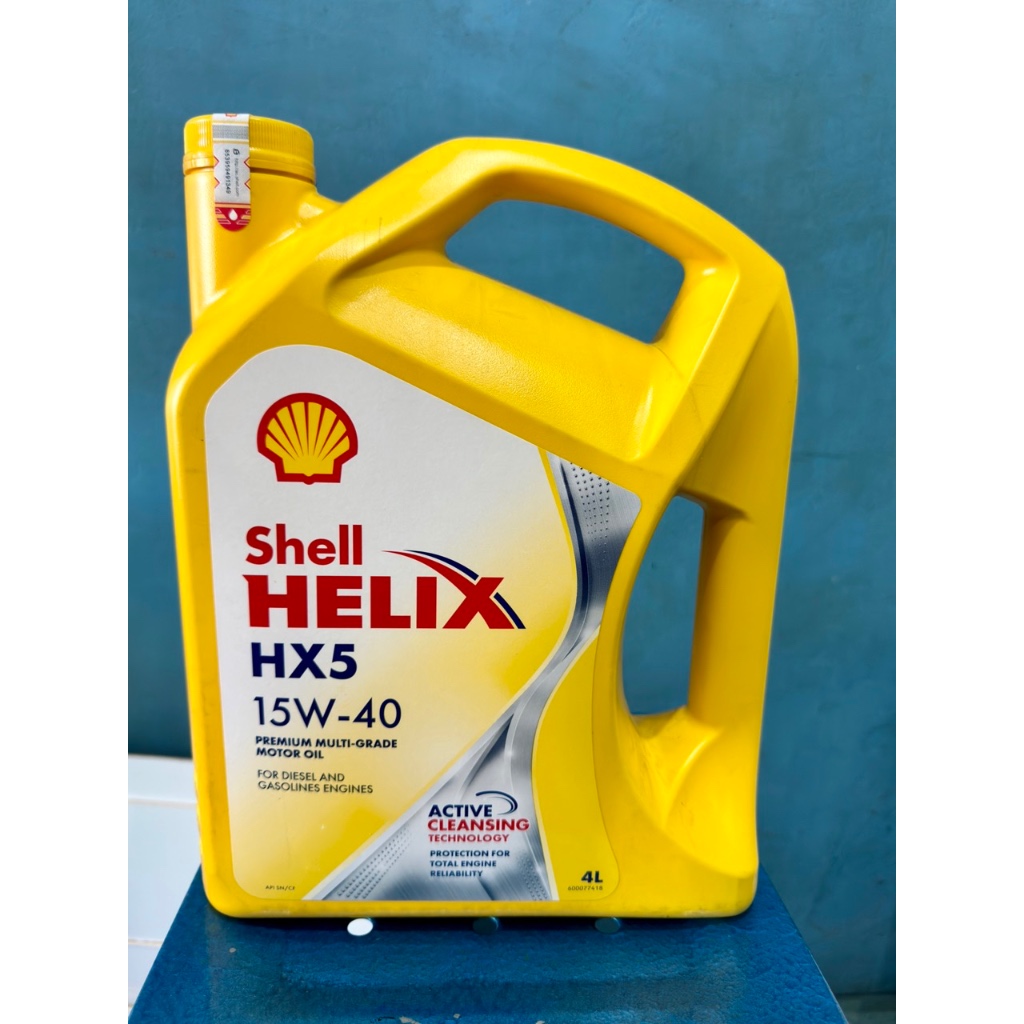 Jual Oli Shell Helix HX5 15W-40 4L Original Produk Shell 100% | Shopee ...