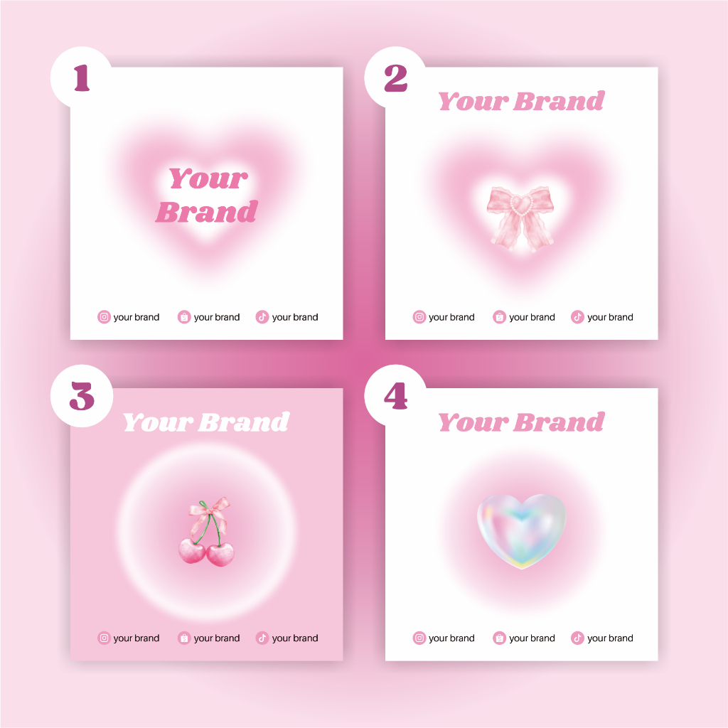 Jual [FREE PLASTIK] Alas Packaging Alas Packing Tema Gradient 3D Fairy ...