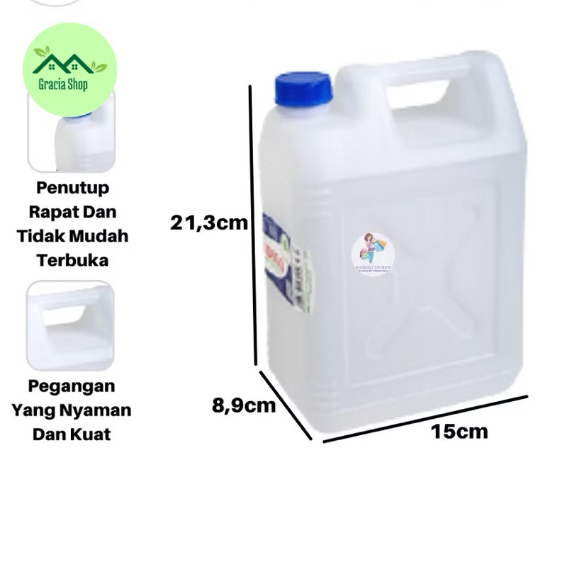 Jual Jerigen Segi Indigo 2 liter Green Leaf 0302 / Dirigen Plastik 2L ...