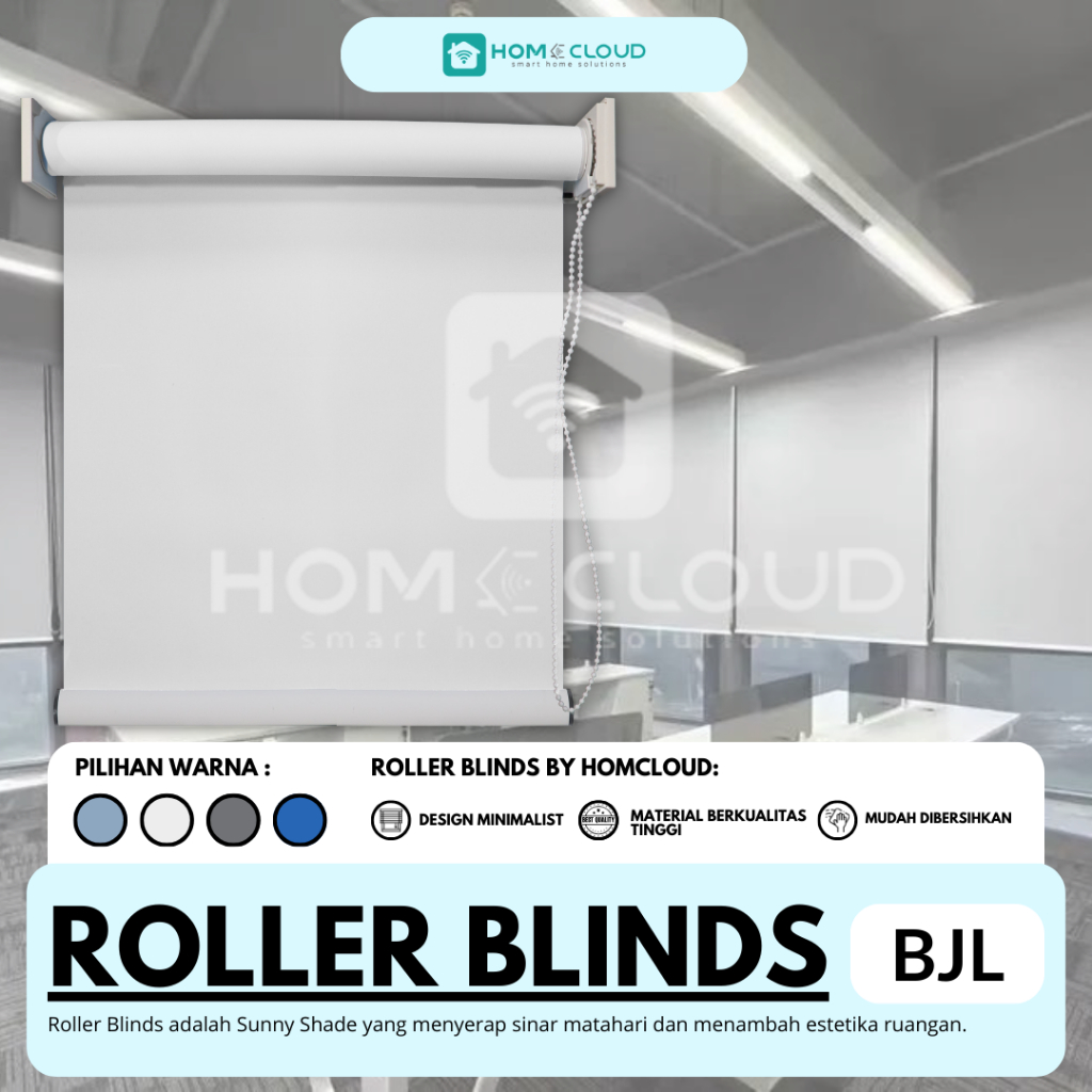 Jual Roller blind BJL Blackout 100% Blok Cahaya / Tirai Jendela ...