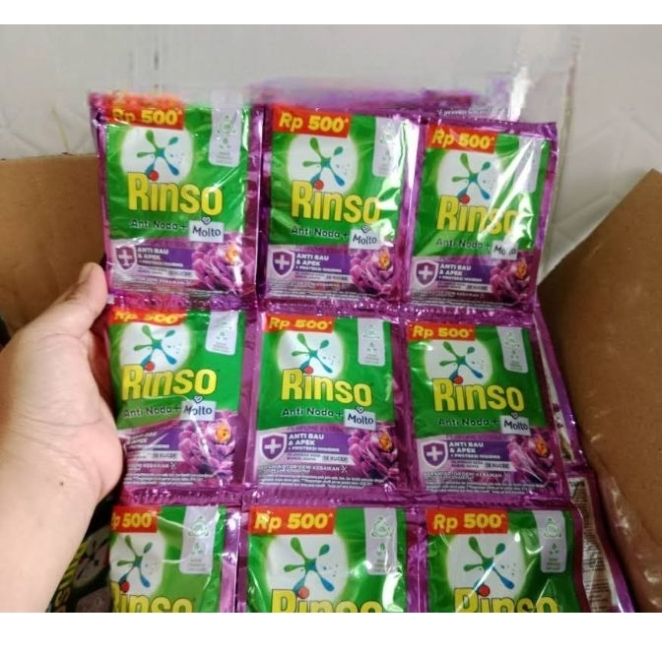 Jual isi 36 Rinso 500 Liquid Deterjen Cair Kemasan Renceng 18ml Bakul ...