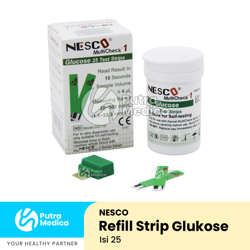 Jual Nesco Strip 3in1 / Stik Refill Gula darah, Kolesterol dan Asam Urat / Glucose Cholesterol ...