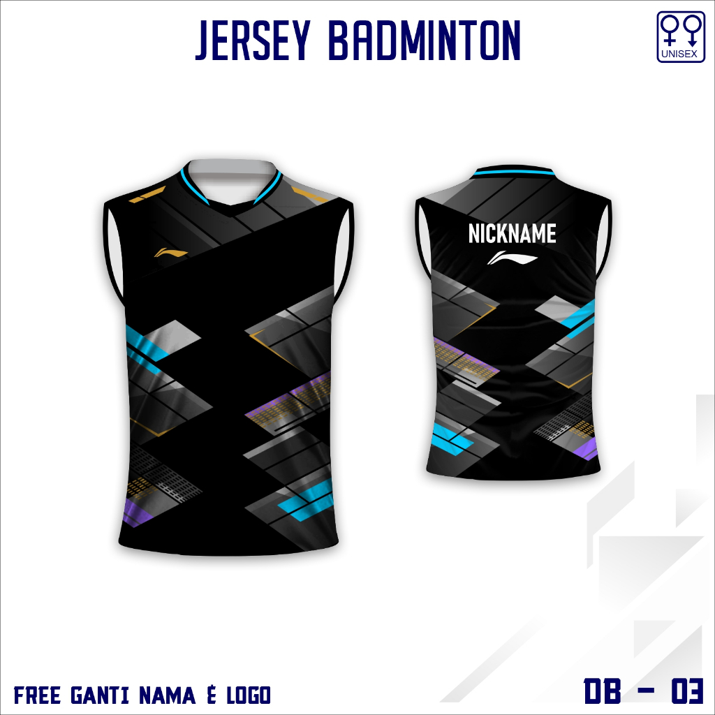 Jual Jersey bulutangkis baju singlet badminton LN kaos bulu tangkis FREE custom nama dan logo ...