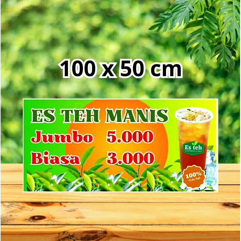 Jual spanduk/banner es teh manis 50x100cm | Shopee Indonesia