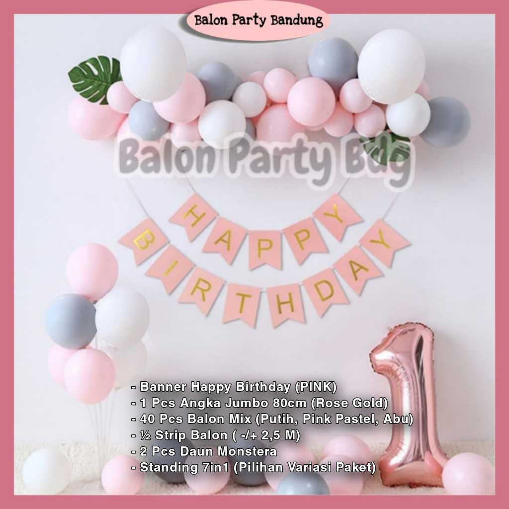 Jual BALON PARTY Paket Balon Garland Dengan Angka Jumbo (GR01 ...