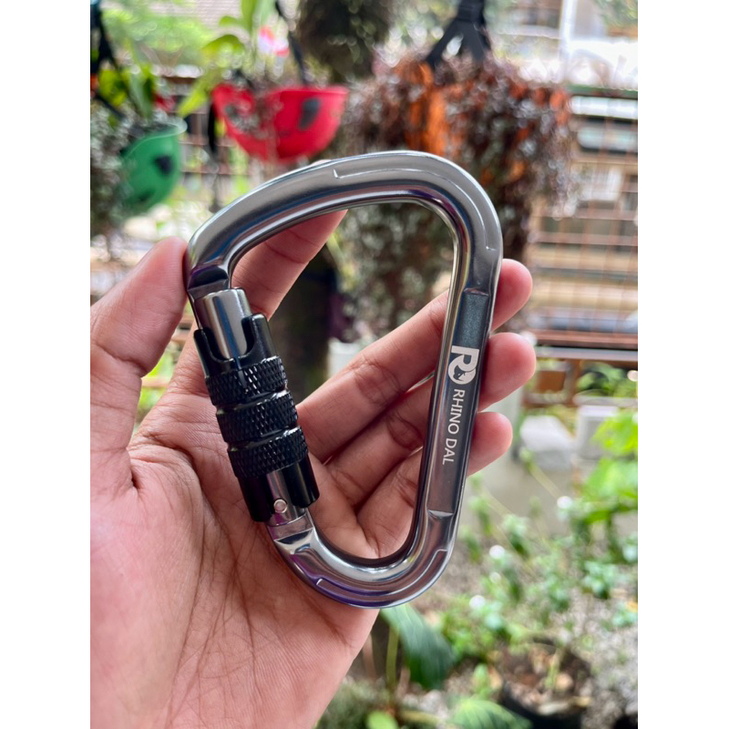 Jual carabiner delta autolock aloy 25kN strength for safety rhino ...