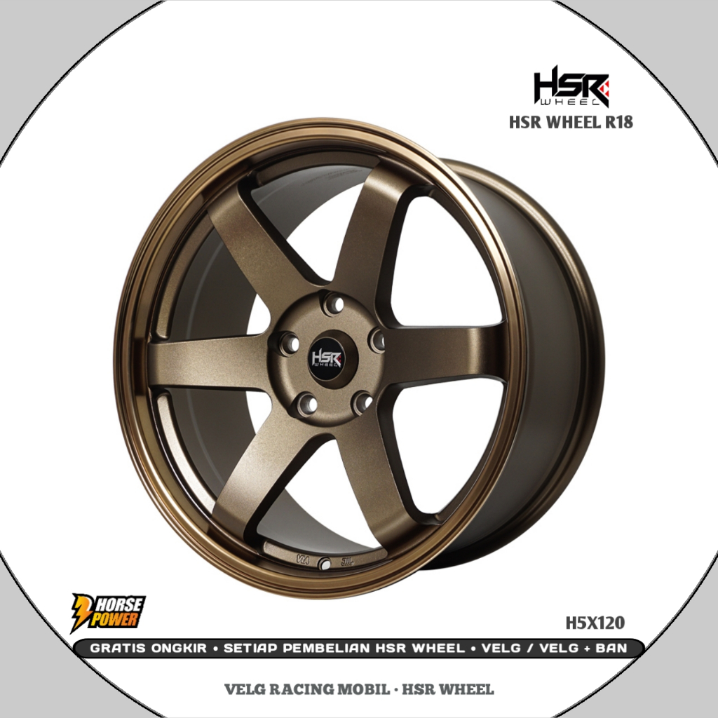 Jual Velg R18 • Mobil 5 Baut Roda • Hsr Tokyo • Single Pcd 5 x 120 ...
