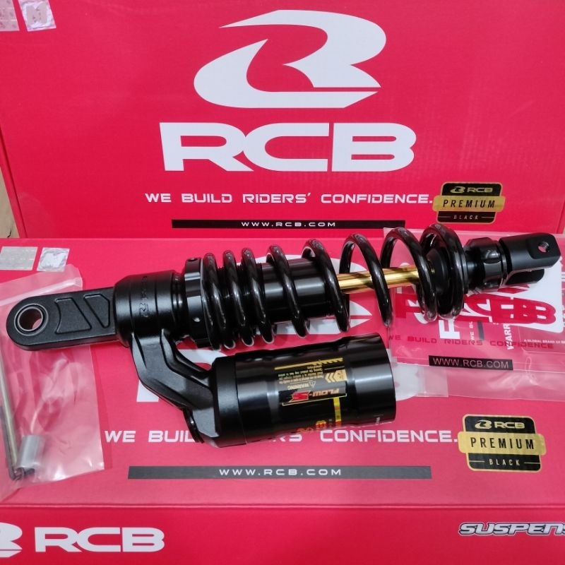 Jual Shock RCB Flow S black premium as gold Vario 125 Vario 150 330mm ...