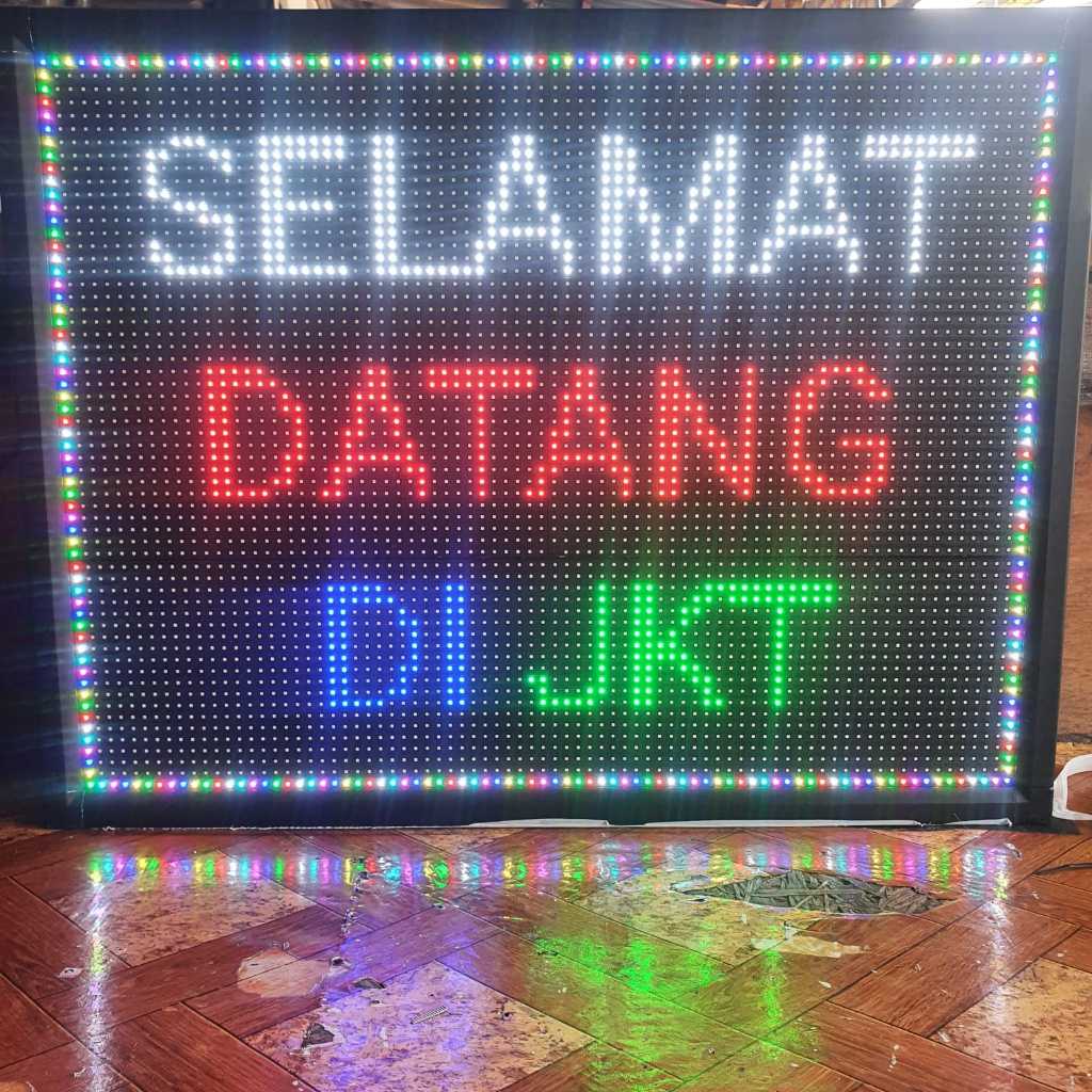 Jual LED Running Text Tinggi 64cm Full Colour RGB | Shopee Indonesia