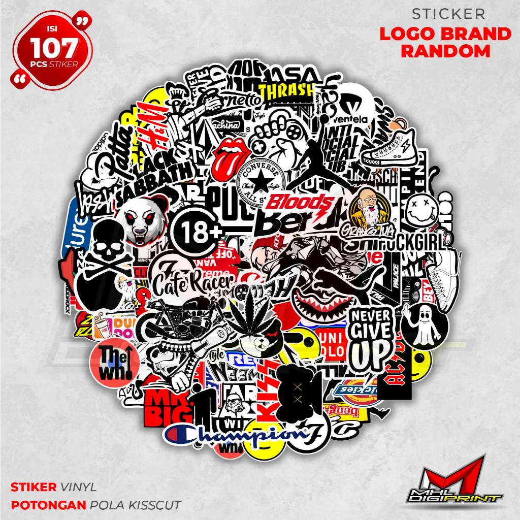 Jual STICKER RANDOM AESTHETIC RACING LOGO BRAND ANTI AIR - STIKER ...