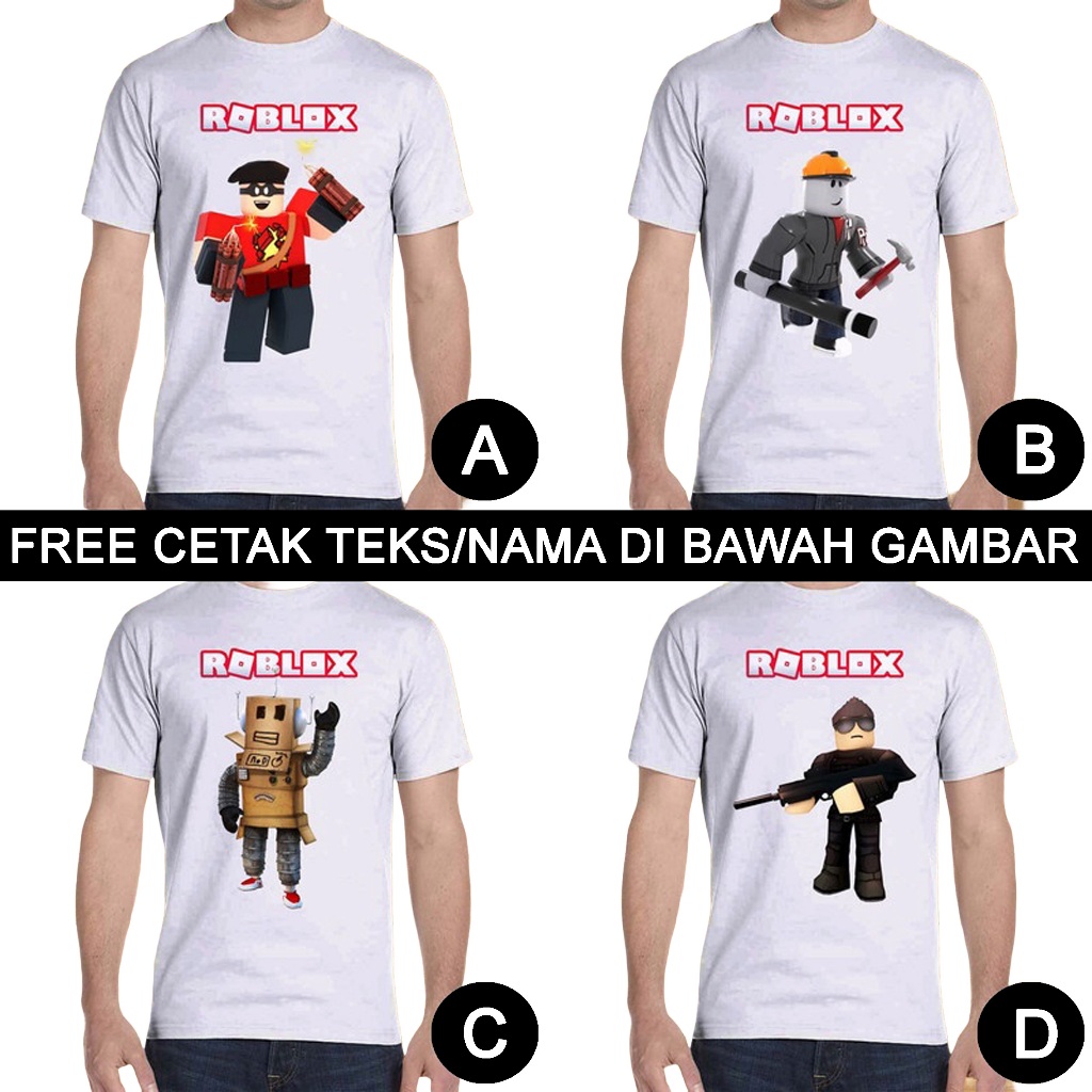 Jual Roblox Game Kaos Dewasa Cotton Unisex Untuk Pria dan Wanita Gambar ...