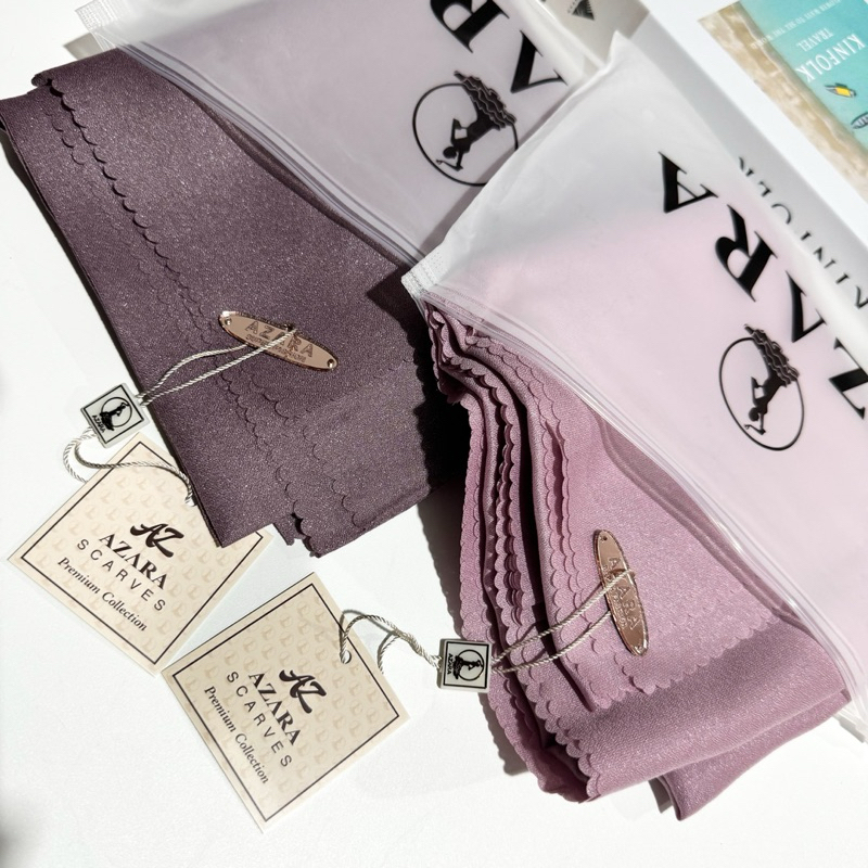 Jual HIJAB SINAR AZARA JUMBO EXCLUSIVE POUCH / SEGIEMPAT SINAR SYARI ...