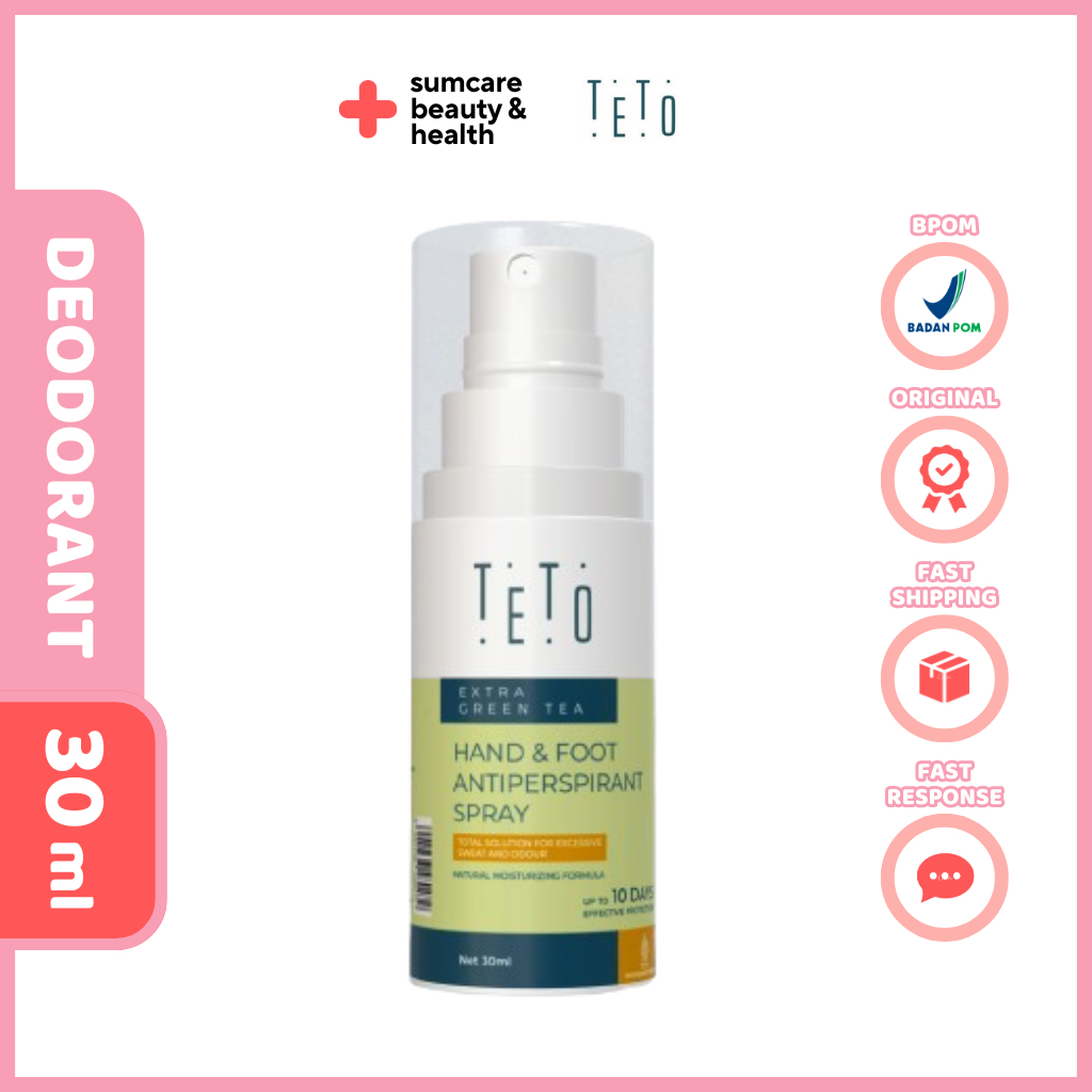 Jual TETO Antiperspirant Deodorant Spray Kaki dan Tangan 30ml 10 Hari ...