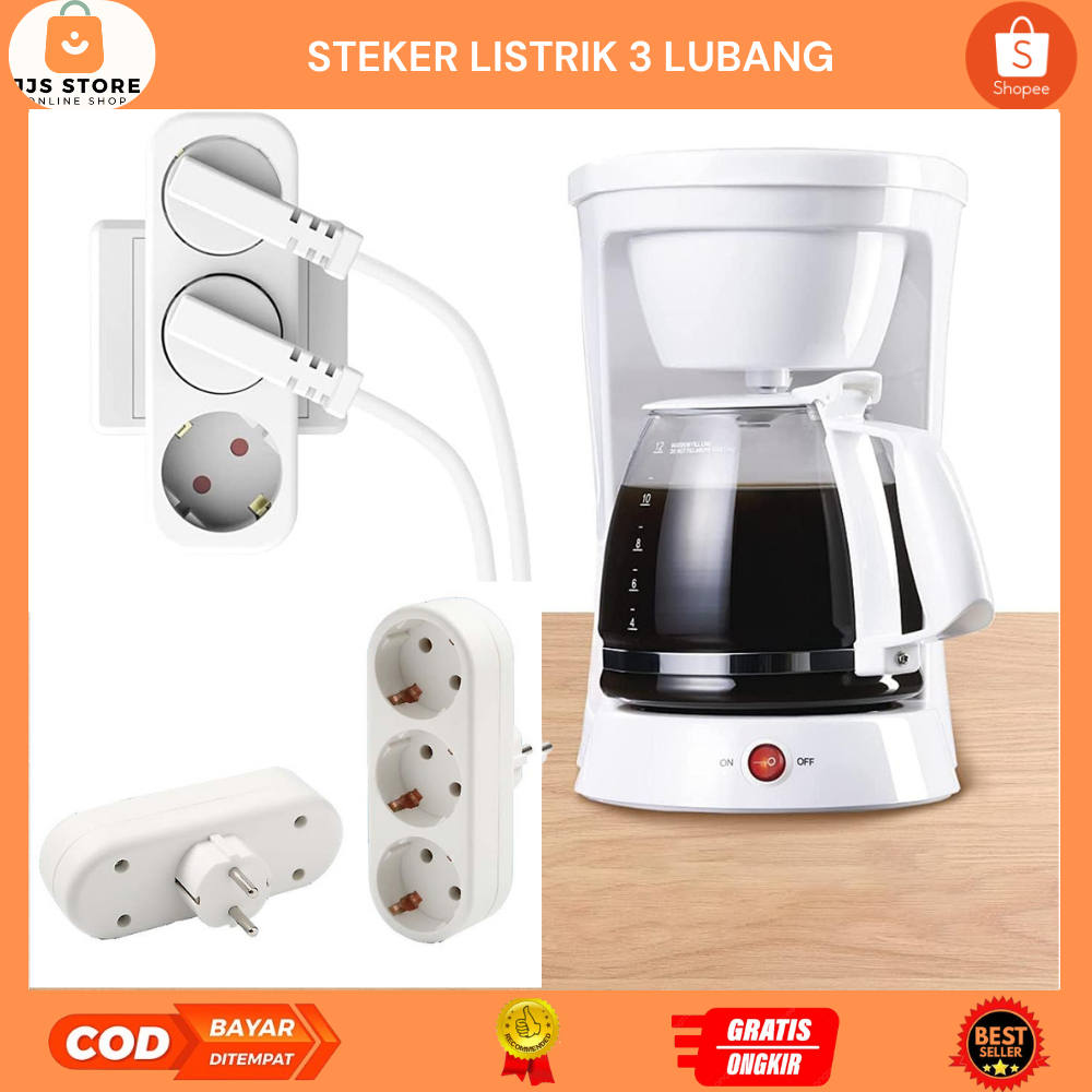 Jual Steker Listrik 3 Lubang Grounding Socket Extension 3680W 16A 250V ...