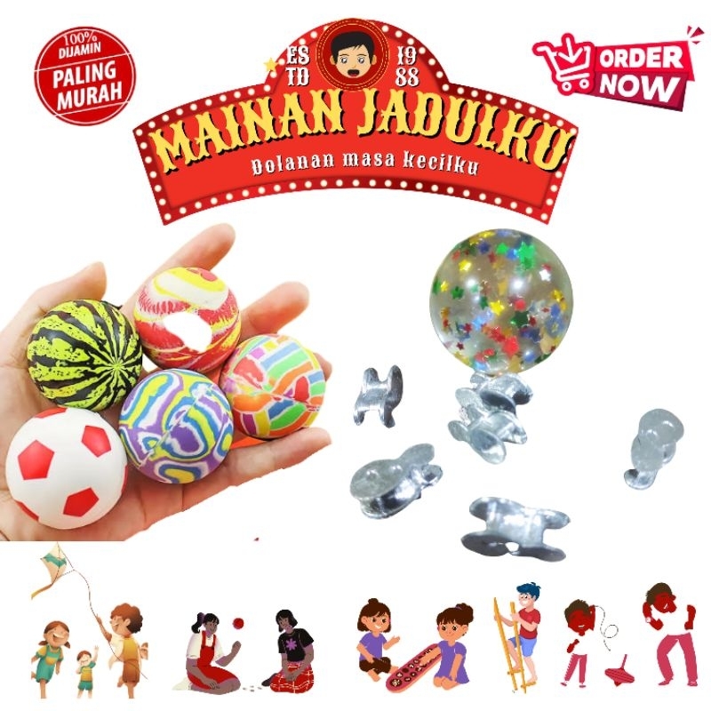 Jual Main bekel set bola jumbo biji 6 pcs | Shopee Indonesia