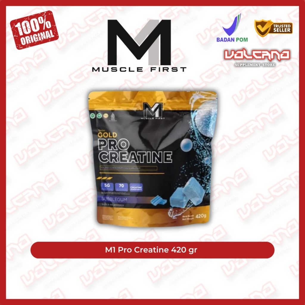 Jual M1 Pro Creatine 420 gram Pouch 70 serving Monohydrate Muscle First ...