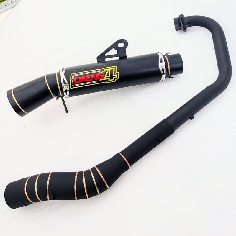 Jual DAENG SAE4 FUL BLACK COATING Conical open Exhaust pipe TM-X 155 ...