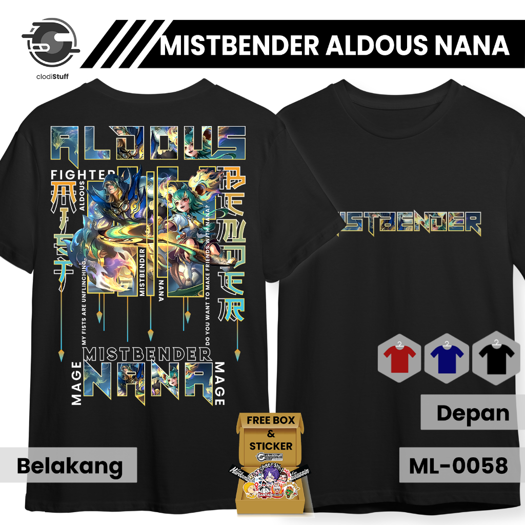 Jual Kaos MLBB MISTBENDER ALDOUS NANA Skin Mobile Legends ML Distro ...