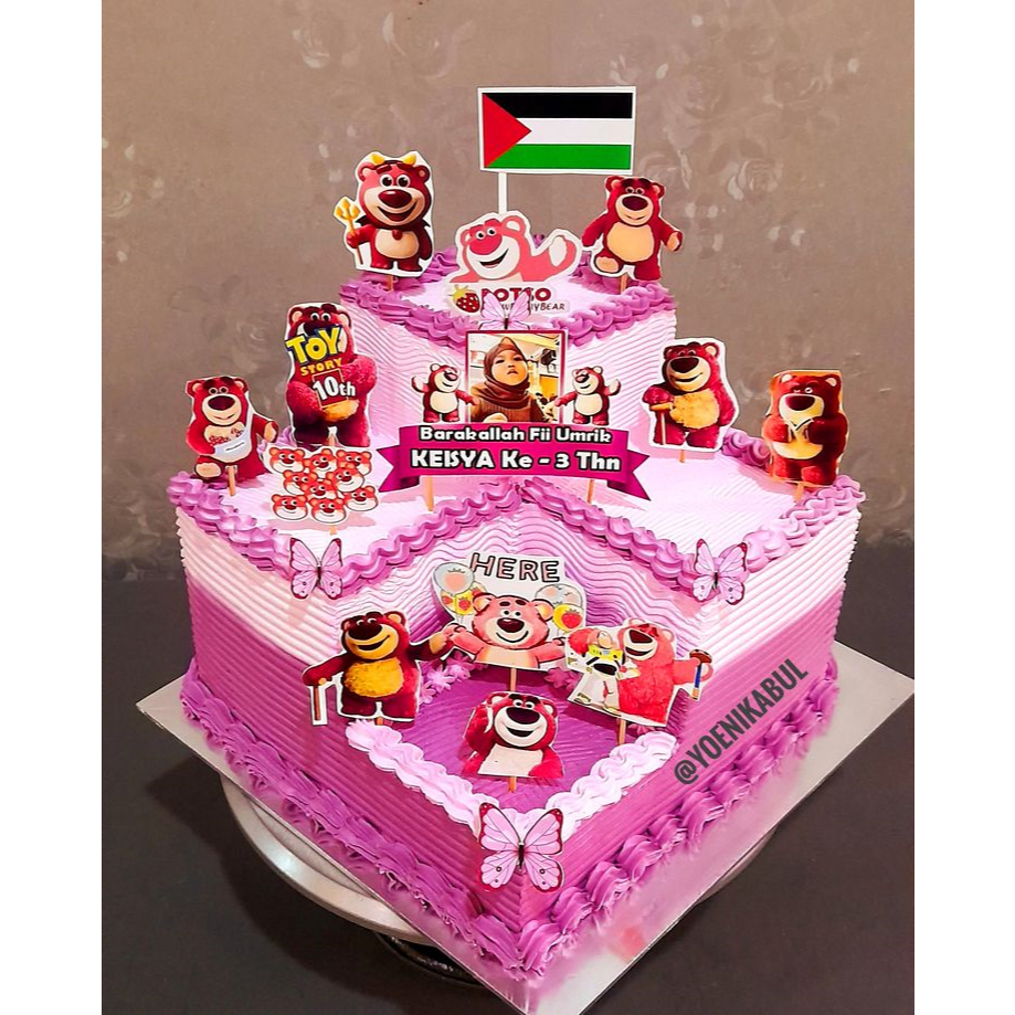 Jual Topper LOTSO / Topper Karakter Lotso / Bisa Custom Nama / Topper ...