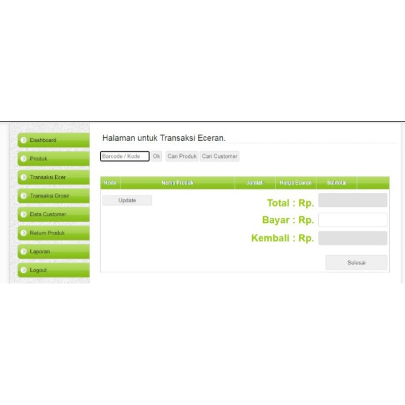 Jual Aplikasi Kasir berbasis Web PHP dengan database MySql | Shopee Indonesia
