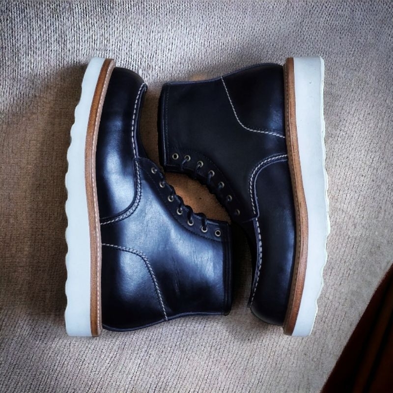 Jual Boots Moc Toe - Sepatu Boots Moc Toe Kulit Sapi Asli | Shopee ...