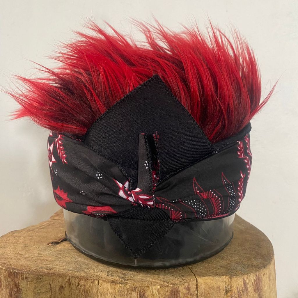 Jual Udeng Rambut Palsu dengan Motif Batik Menyala 2024/Iket Sunda Bulu ...