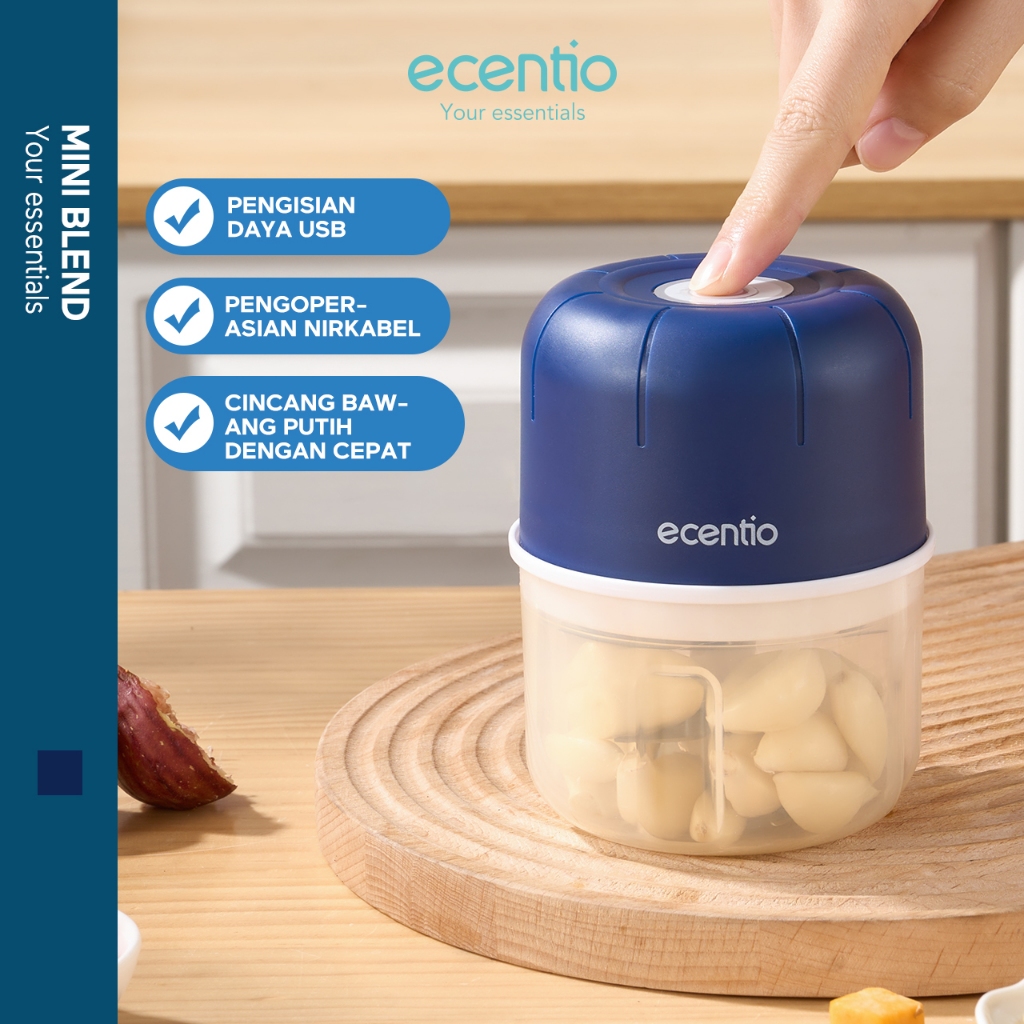 Jual 【Kol exclusive】ecentio Mini Chopper Blender 6 pisau 250ml Portable ...