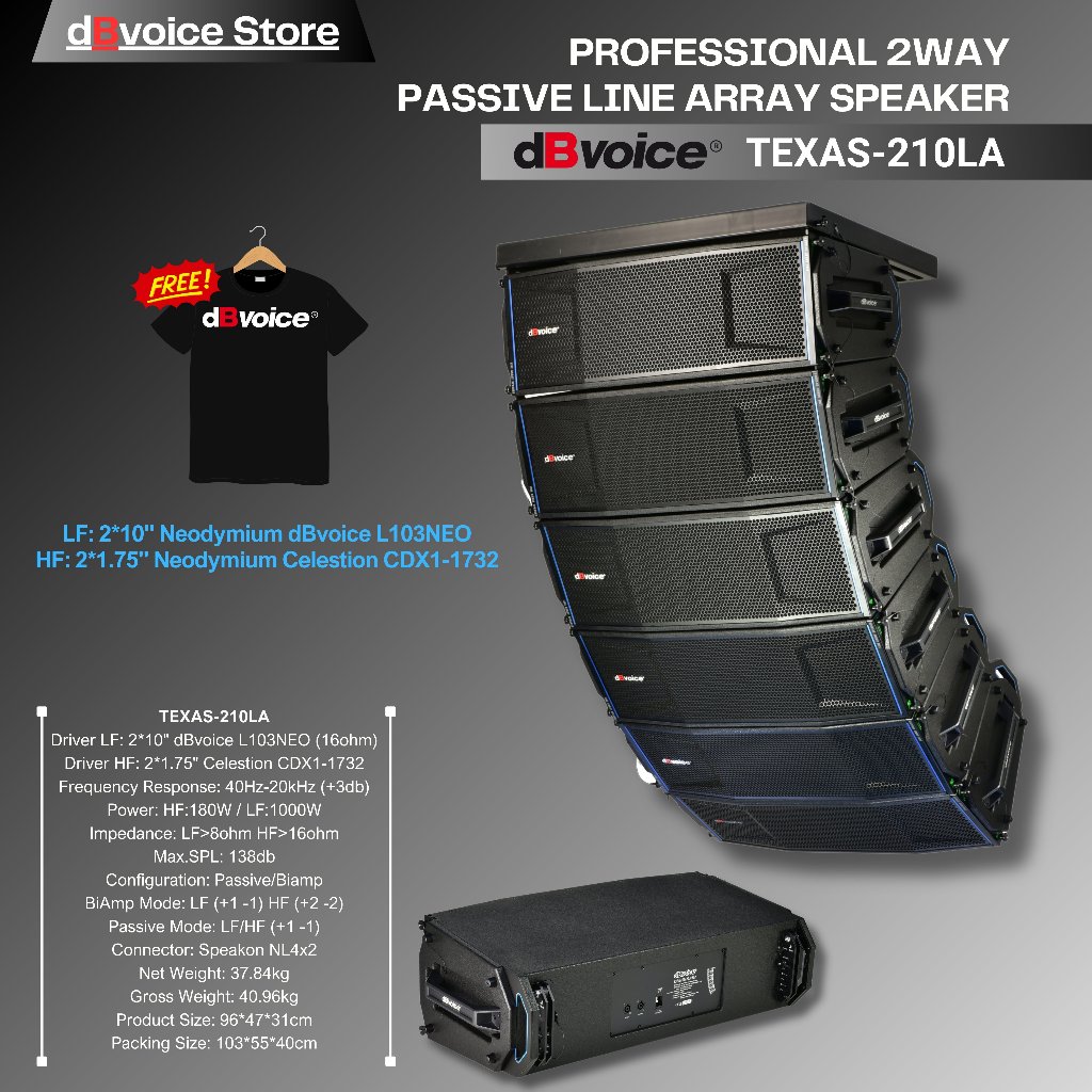 Jual Professional Line Array Full Neo 2x10" with 2x1,75" Tweeter ...