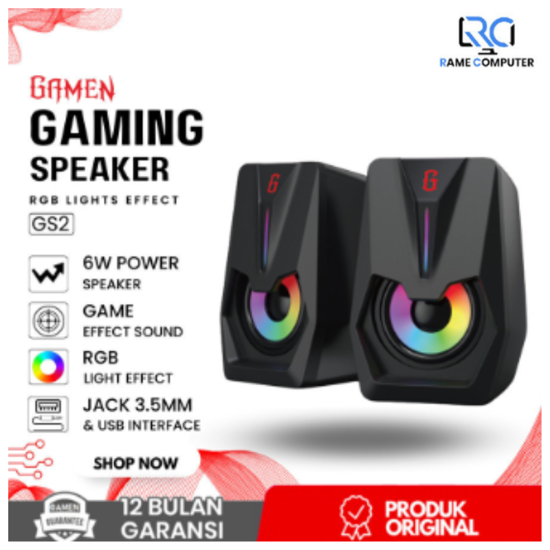 Jual SPEAKER GAMING PC LAPTOP KOMPUTER GAMEN GS2 GS-2 GS 2 RGB LIGHT ...