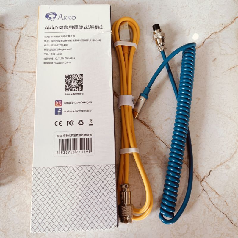 Jual Akko Coiled Keyboard Gaming Cable | Shopee Indonesia